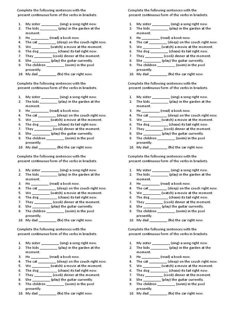 Complete The Following Sentences With The | PDF | Linguistics | Syntax