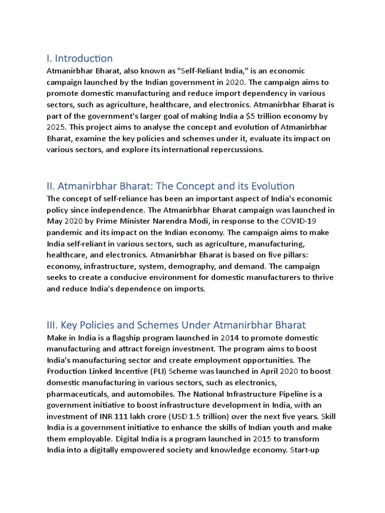 Atmanirbhar Bharat Images | PDF | Economies