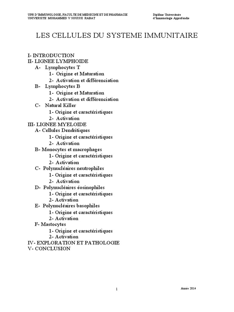 Cellules SI | PDF | Lymphocyte T | Lymphocyte NK