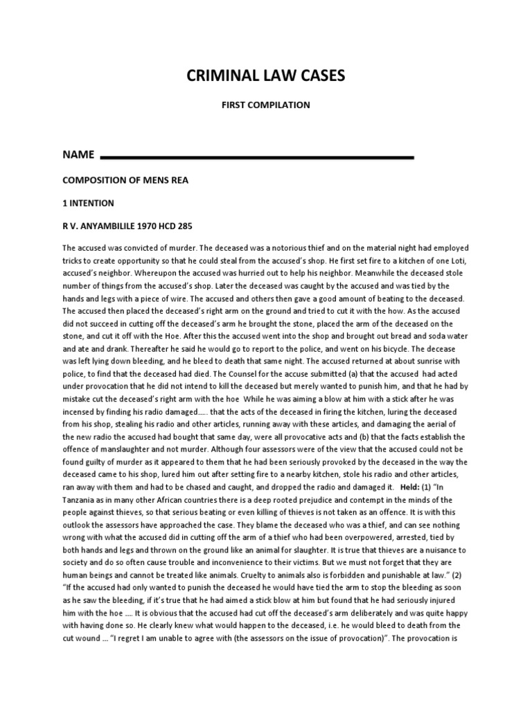Criminal Law Cases 1 | PDF
