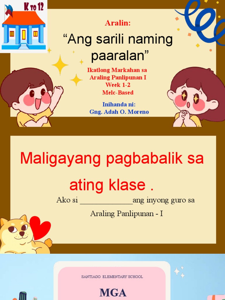 "Ang Sarili Naming Paaralan": Aralin | PDF