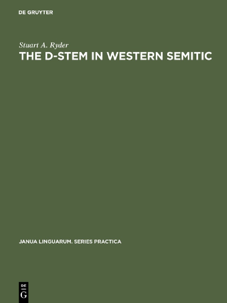 The D-Stem in Western Semitic (Stuart A. Ryder.) (Z-Library) | PDF ...