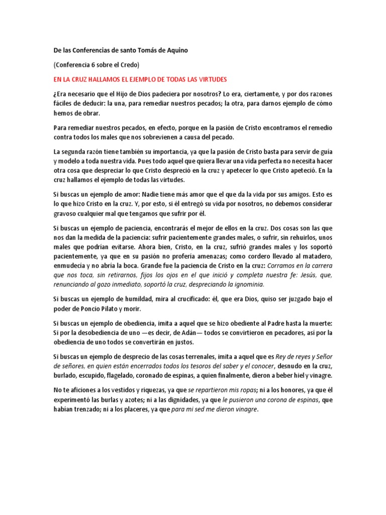 43 Santo Tomas de Aquino en La Cruz Todo El Ejemplo | PDF | Cristo (título) | Pecado
