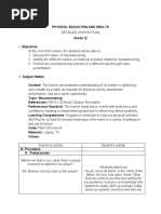 Grade 10 Active Recreation Lesson Plan | PDF | Self-Improvement