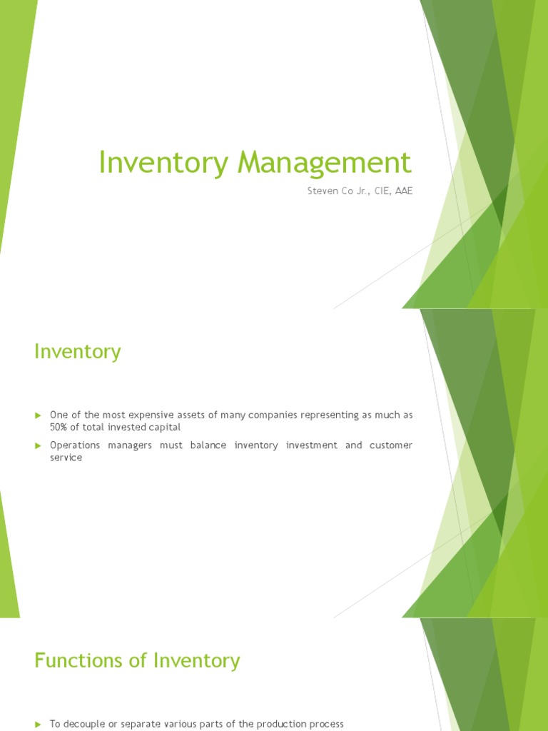 Inventory Management (Complete) | Download Free PDF | Inventory | Business
