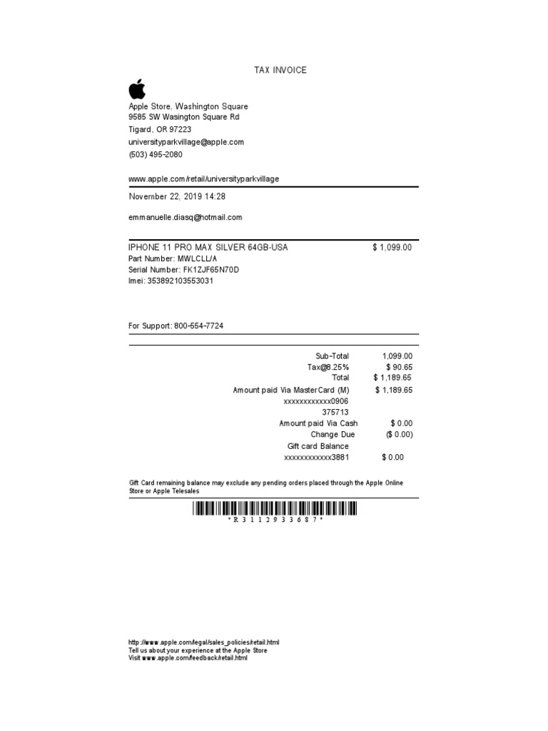 Iphone Invoice | PDF Iphone Invoice | PDF