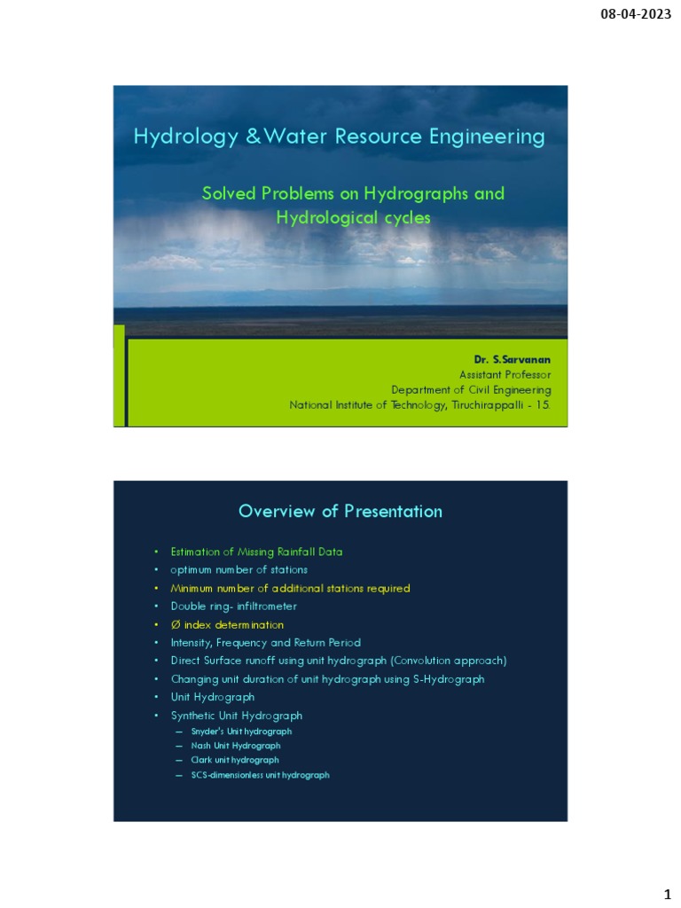 Hydrology & Water Resource Engineering Solved Problems | PDF | Contour ... Hydrology & Water Resource Engineering Solved Problems | PDF | Contour ...