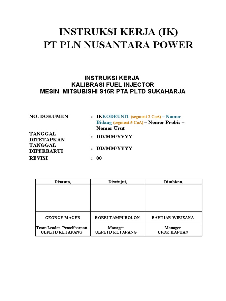 Sop Ik P5 - Pengecekan Pengabutan Injector Mitsubishi | PDF