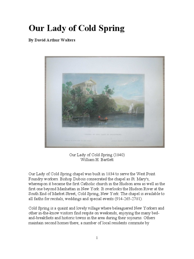 Our Lady of Cold Spring | PDF | Manhattan | Religion And Belief