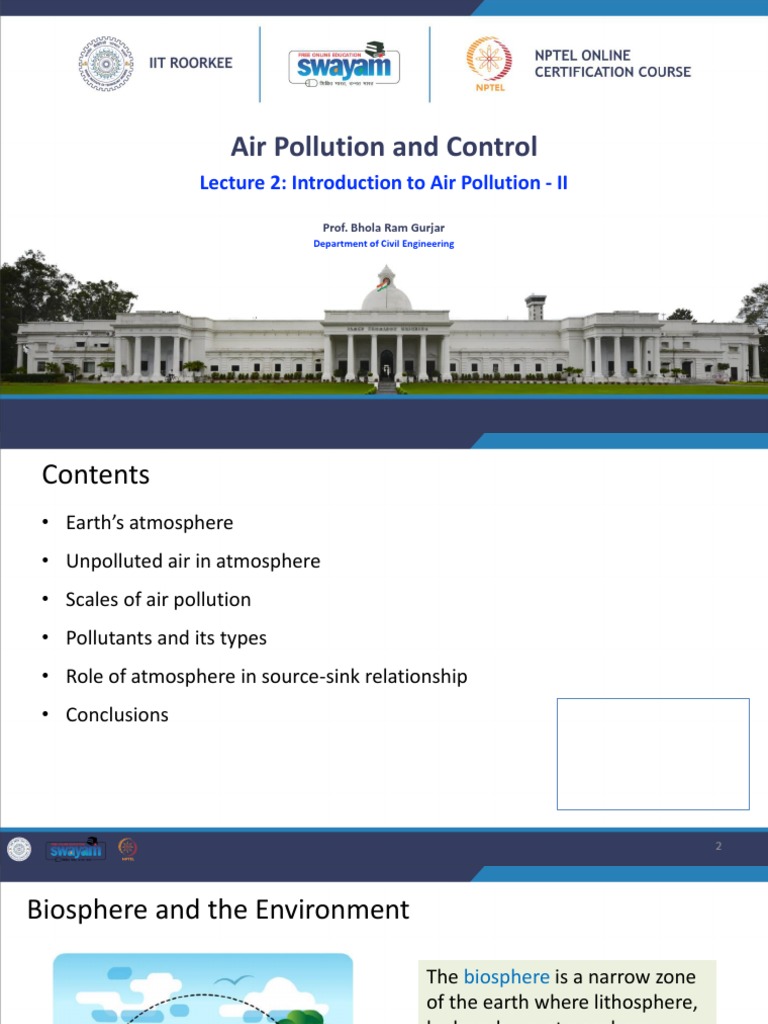 L2 - BRG - Introduction To Air Pollution - II | PDF | Atmosphere Of ...