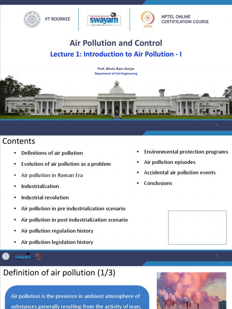 L1 - BRG - Introduction To Air Pollution-I | PDF