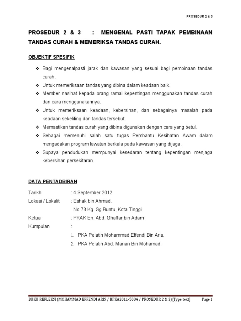 PROSEDUR BAKAS 2 DAN 3 | PDF