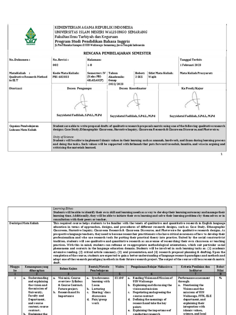 RPS Qualitative Research Method in ELT | PDF | Qualitative Research | Data