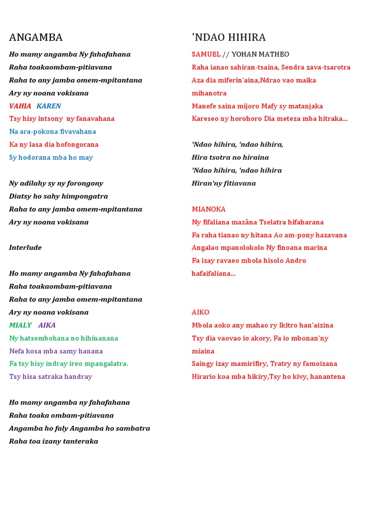 BESSA PAROLES Solos | PDF