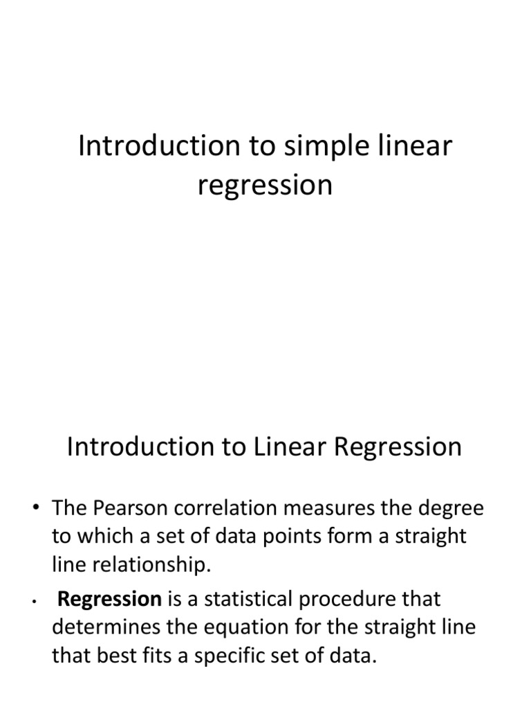 Simple Linear Regression | PDF | Dependent And Independent Variables ... Simple Linear Regression | PDF | Dependent And Independent Variables ...