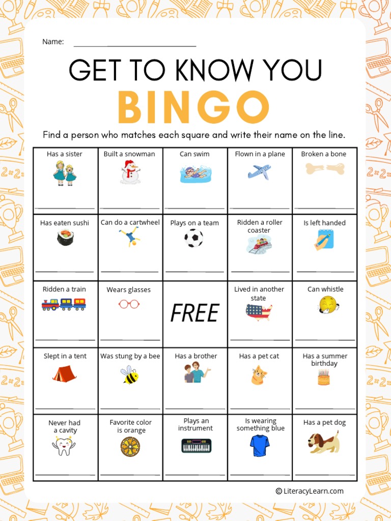 Get to Know You Bingo Game | PDF