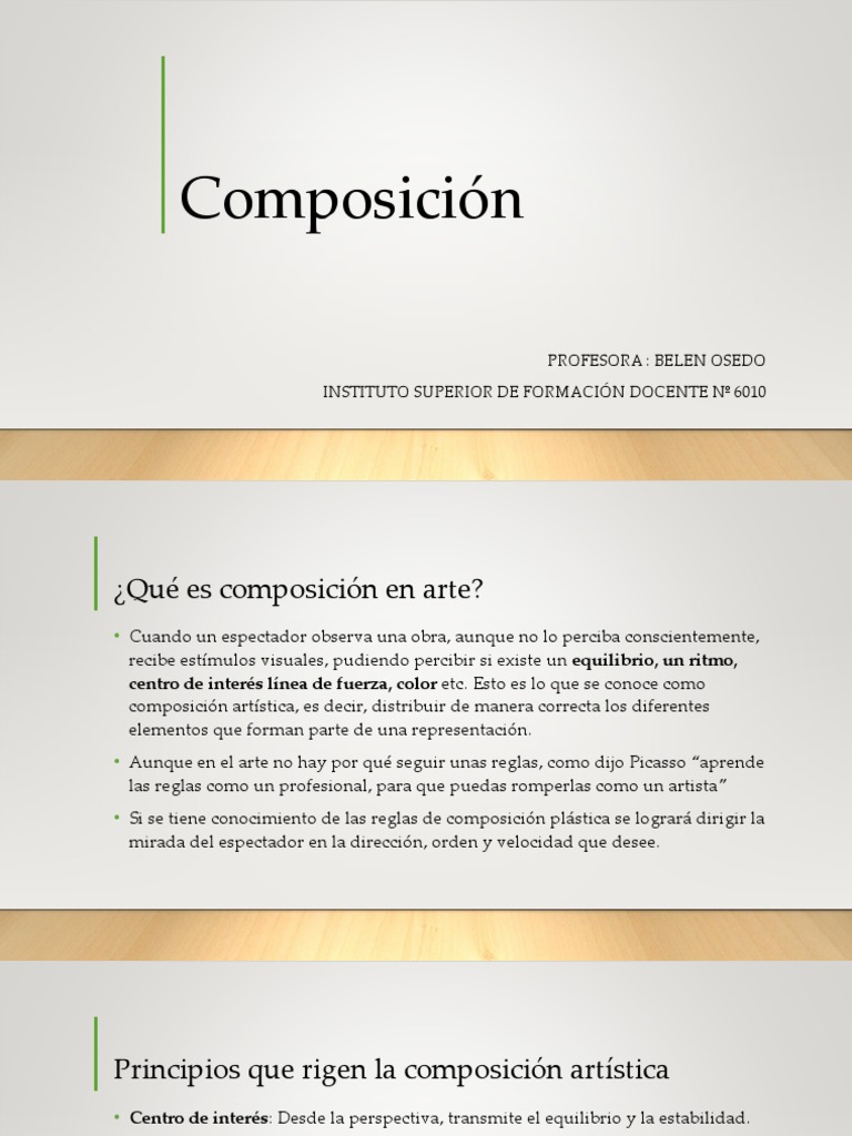 Guía de Composición Artística | PDF | Ritmo | Composición (artes visuales)