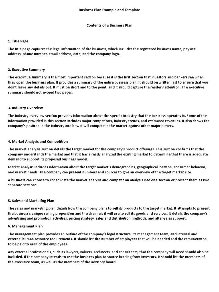 Business Plan | PDF | Business Plan | Marketing