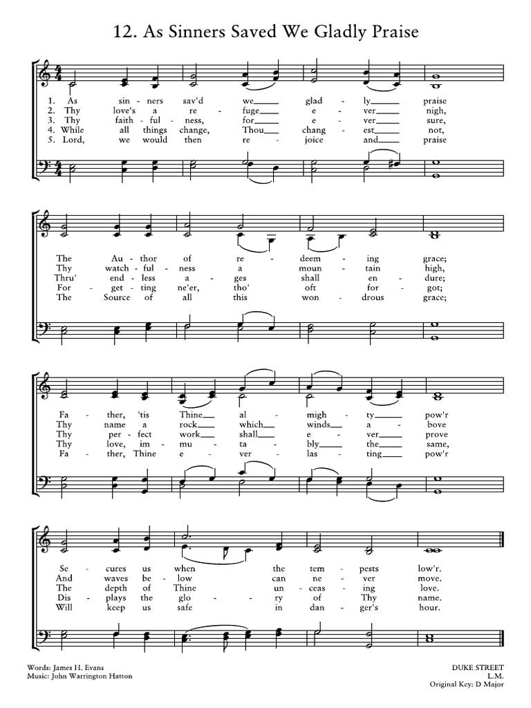 012 As Sinners Saved We Gladly Praise | PDF
