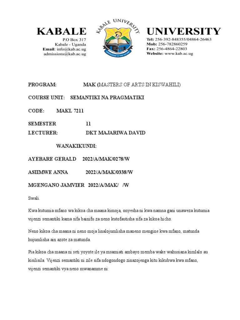 Vijenzi Semantiki | PDF