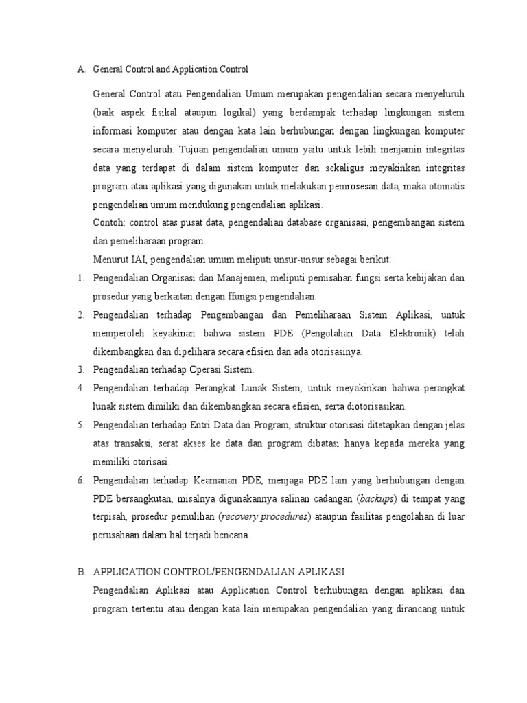 General Control and Application Control | PDF