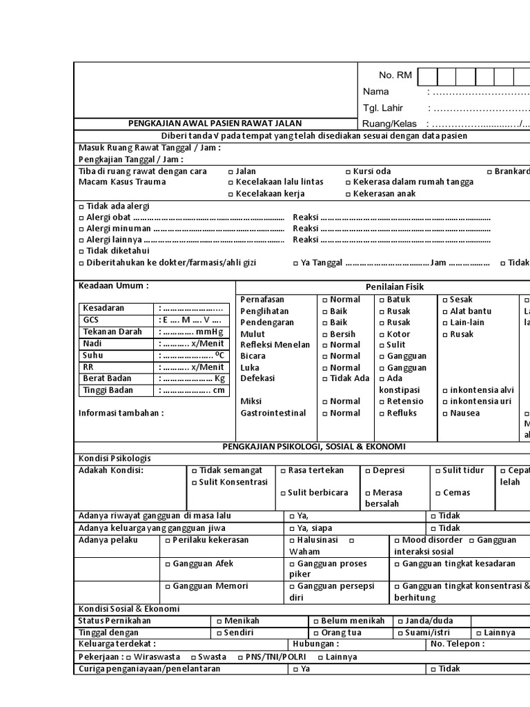 Pengkajian Awal | PDF