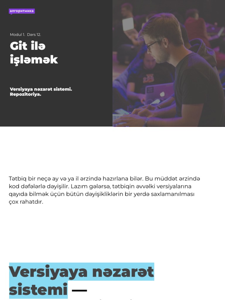 Git Ilə Işləmək: Modul 1. Dərs 12 | PDF