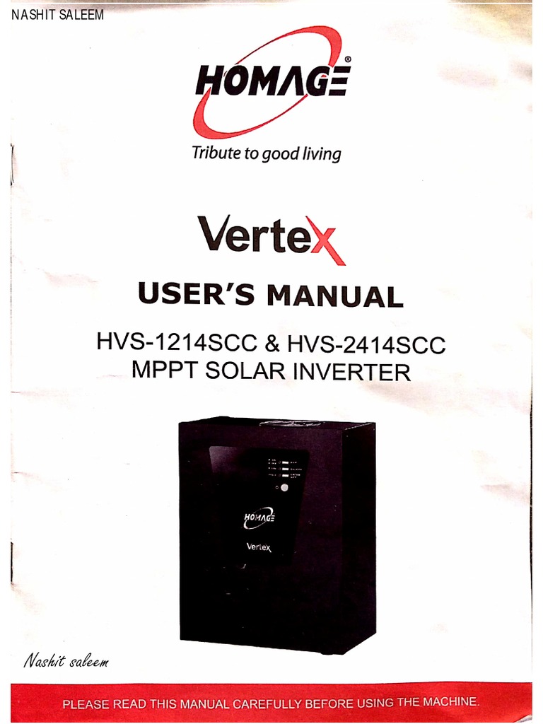 HVS 1214 User Manual PDF | PDF