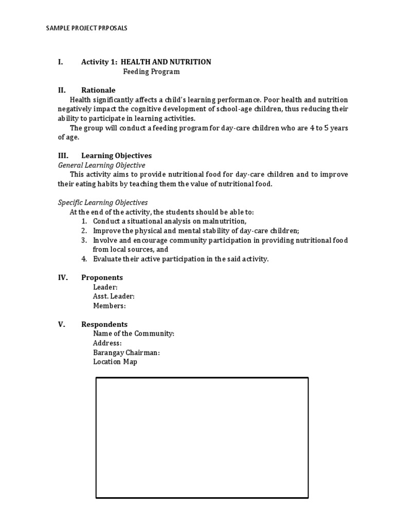 Sample Project Proposals | PDF | Health Promotion | Physical Fitness