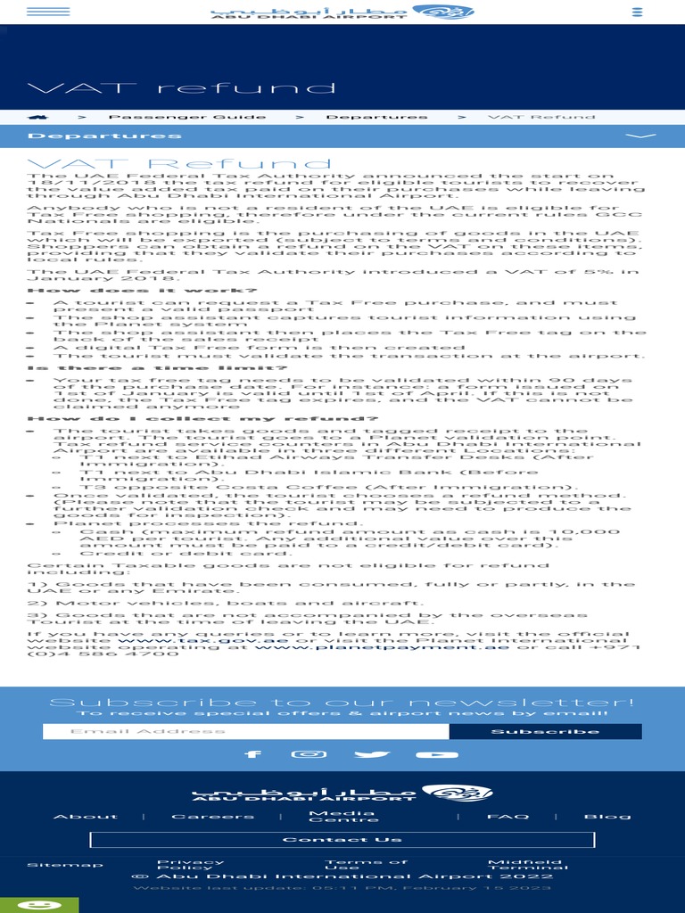 VAT Refund | Download Free PDF | Value Added Tax | United Arab Emirates