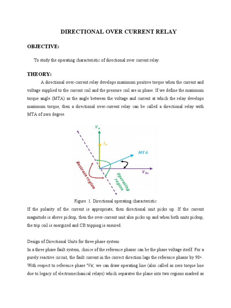 PSP Lab Manual Exp 1 Directional OC Relay | PDF | Science & Mathematics | Computers