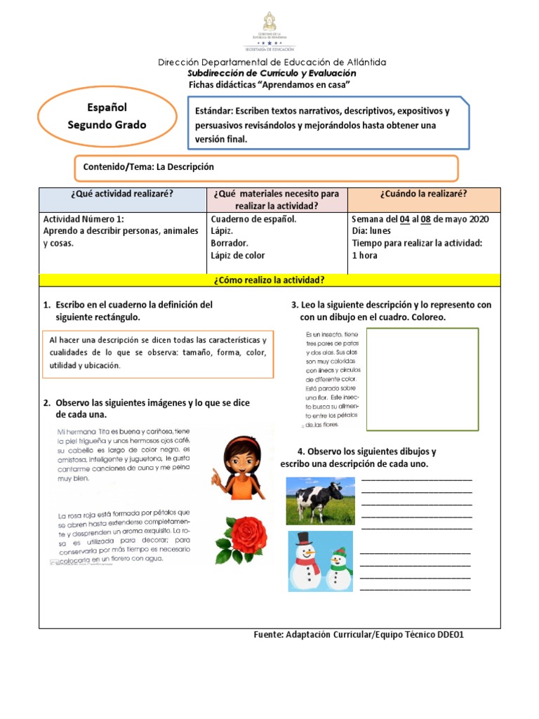 Fichas - Mayo - 2do Grado - Español | PDF | Plan de estudios | Evaluación
