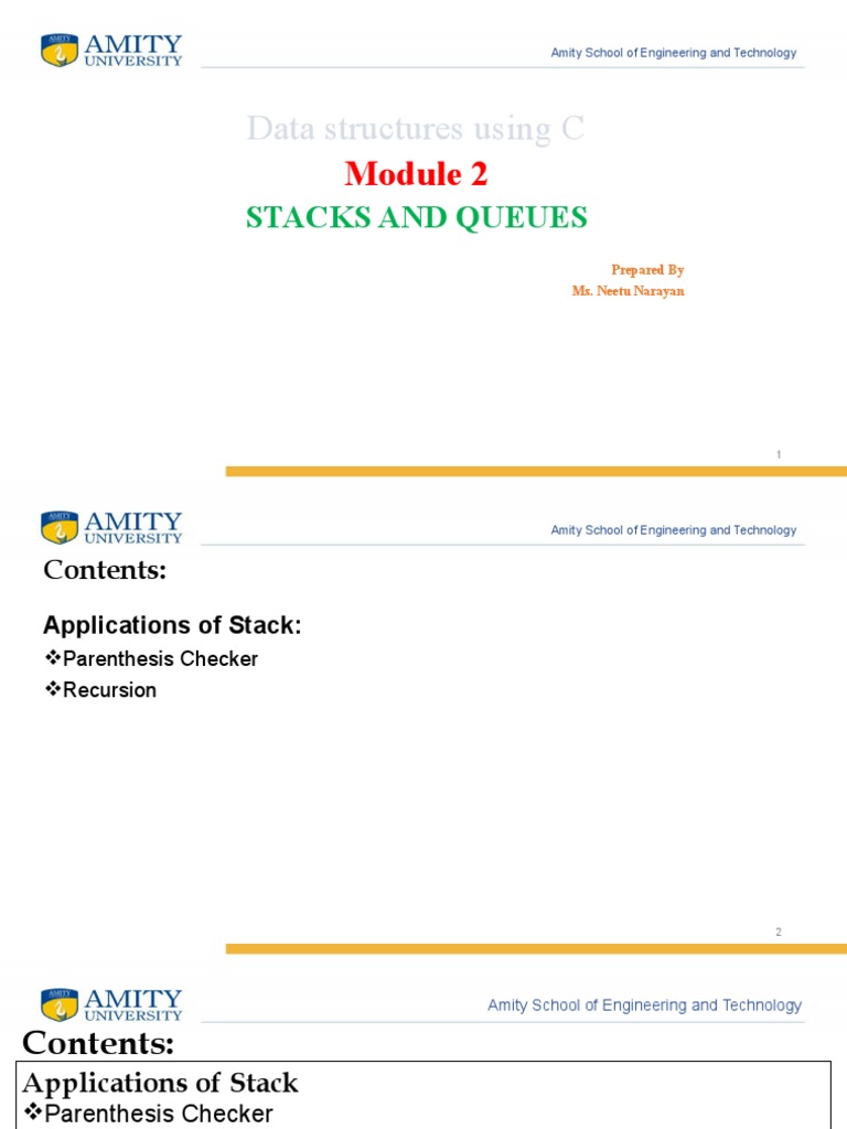 Stacks and Queues in C Programming | PDF