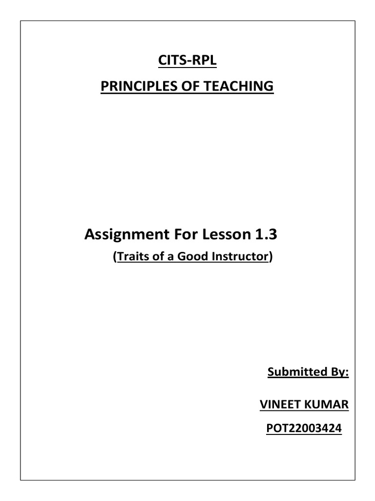 Assignment 1.3 POT22003424 | PDF | Disciplines | Knowledge