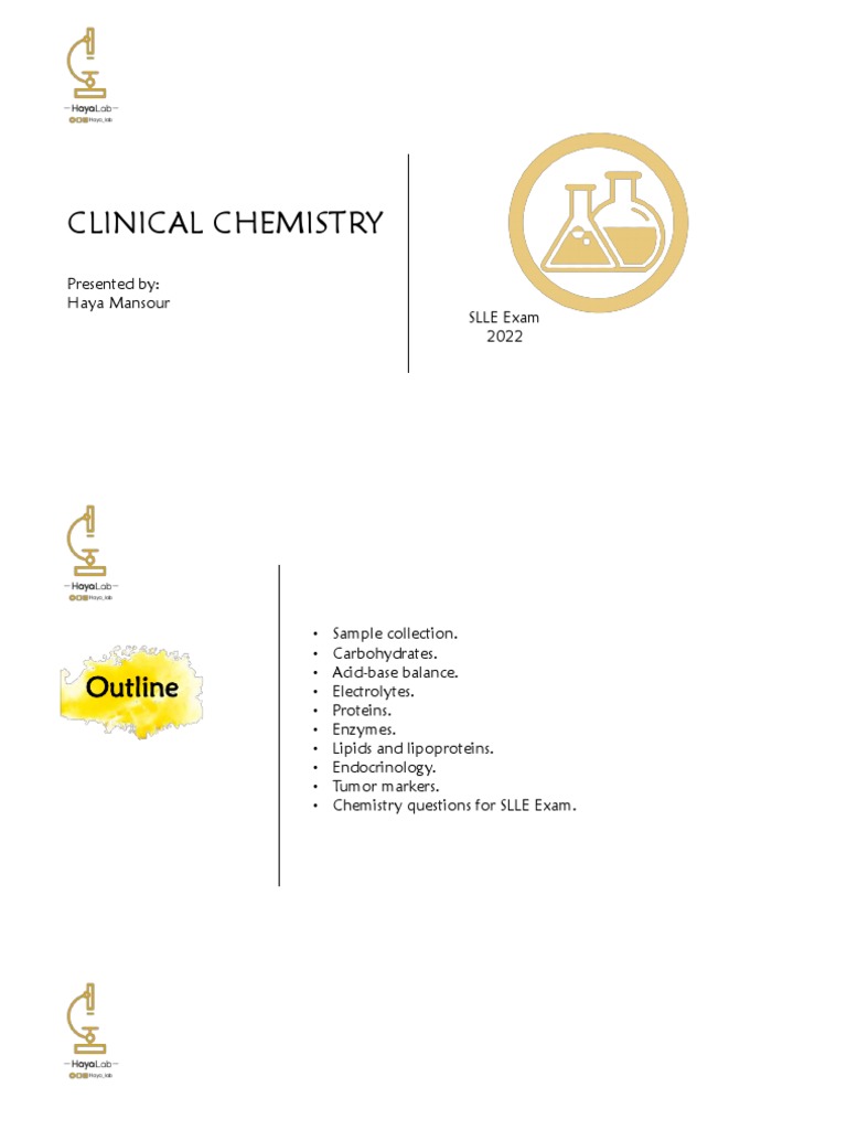 Clinical Chemistry Overview for SLLE Exam | PDF | Adrenal Gland ...