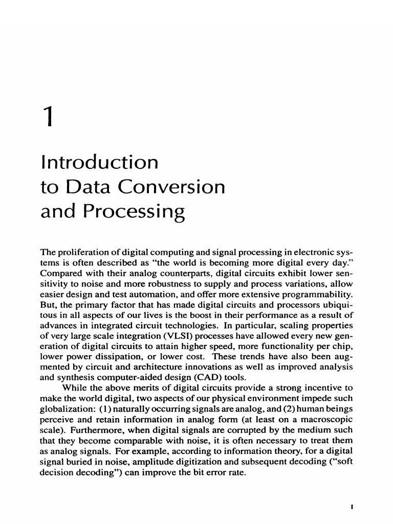 Introduction To Data Conversion and Processing | PDF