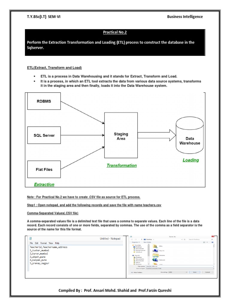 Practical No.2 Perform The Extraction Transformation and Loading (ETL ...