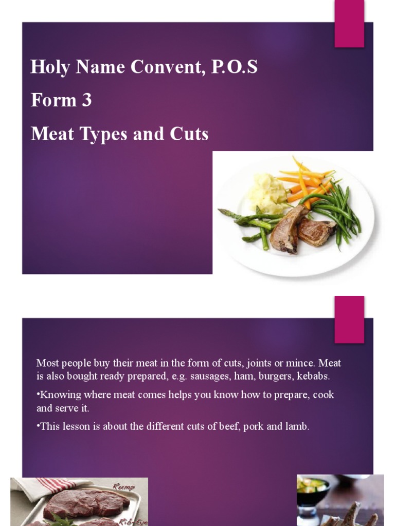 Meat Types and Cuts | PDF | Lamb And Mutton | Offal