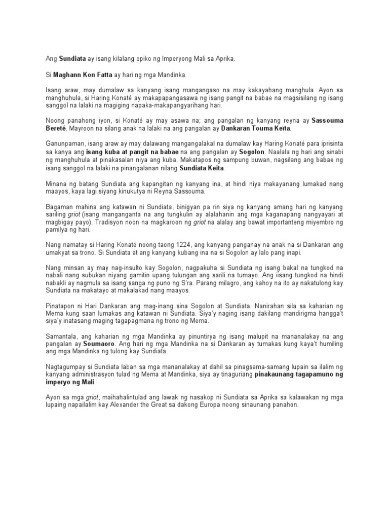 SUNDIATA | PDF