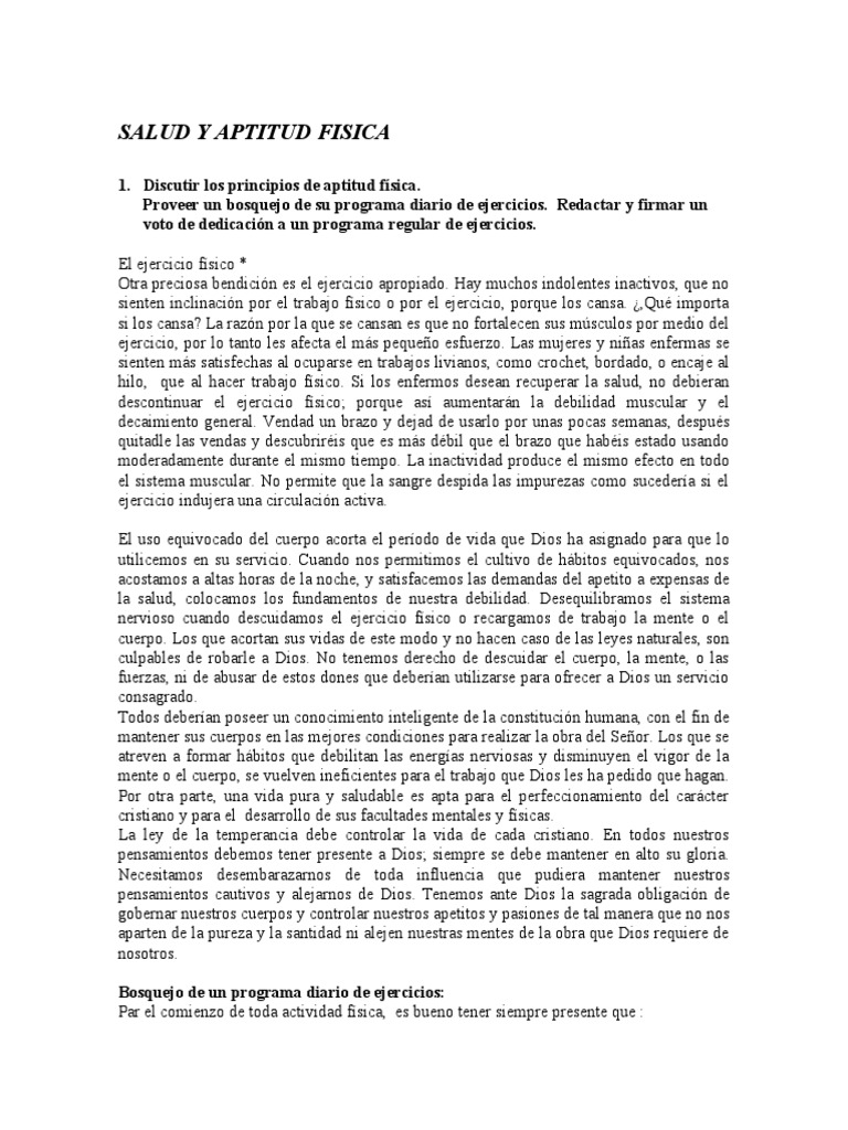 Salud y Aptitud Fisica | PDF