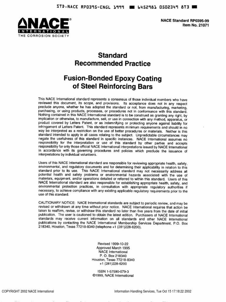 Nace RP 0395-99 | PDF
