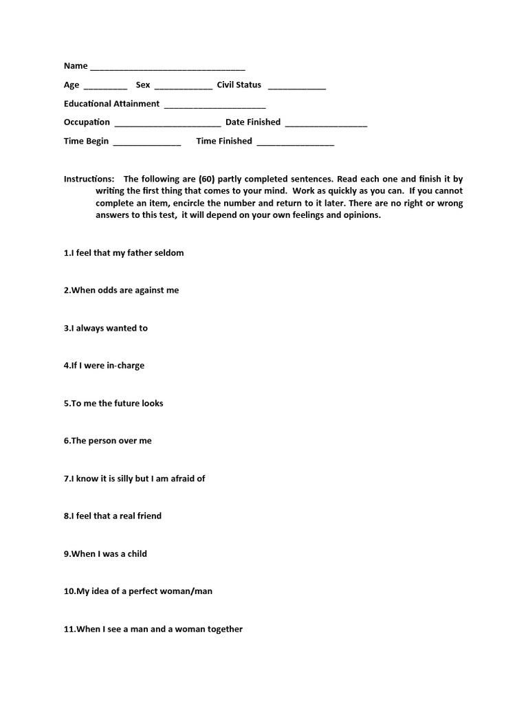 Sach Sentence Completion Test 2 | PDF