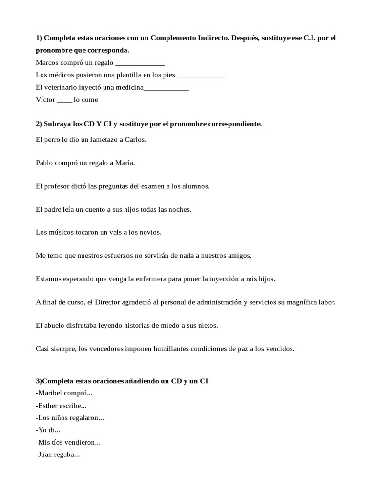 Ejercicios CD y CI | PDF