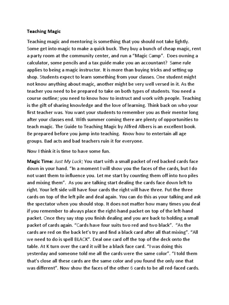 Teaching Magic April | Download Free PDF | Mentorship | Teachers