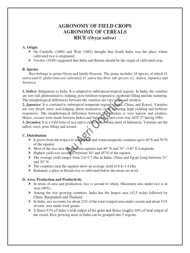 Crop Production | PDF