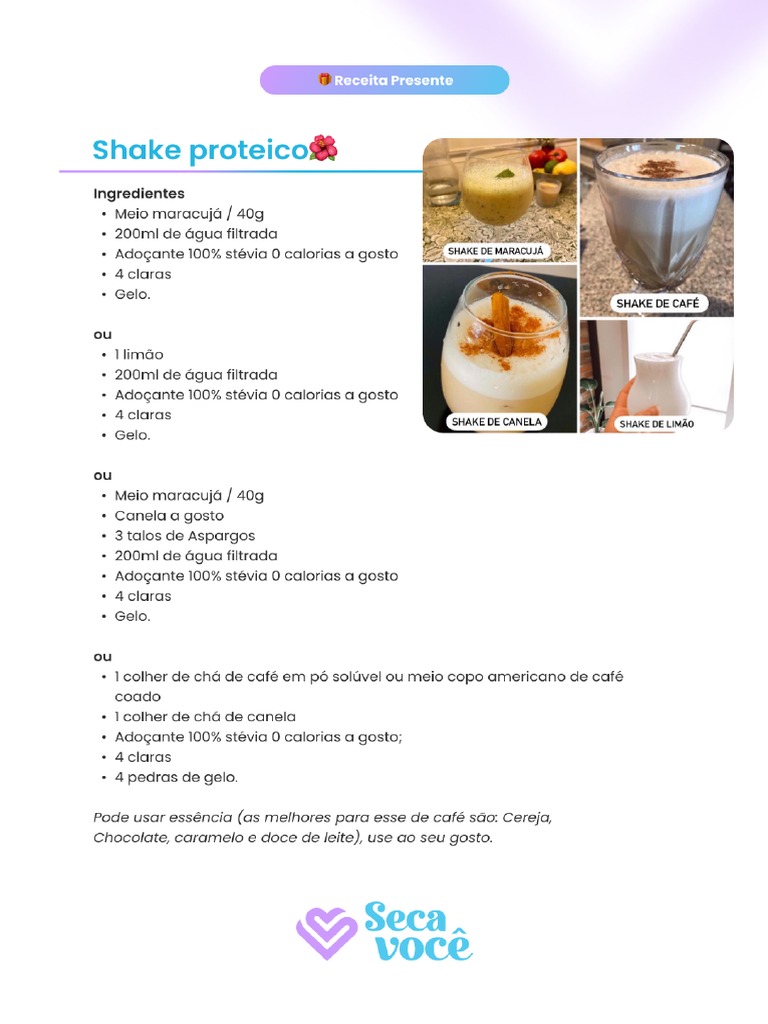 Receita Presente - Shake Proteico | PDF
