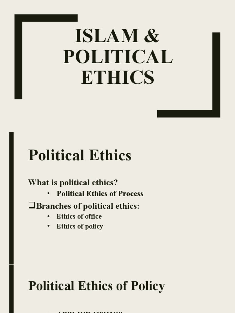 Presentation Islamic Ethics | PDF