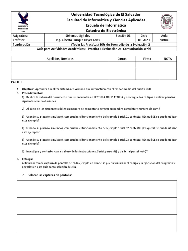 Guia de Laboratorio #1-Ev2 | PDF
