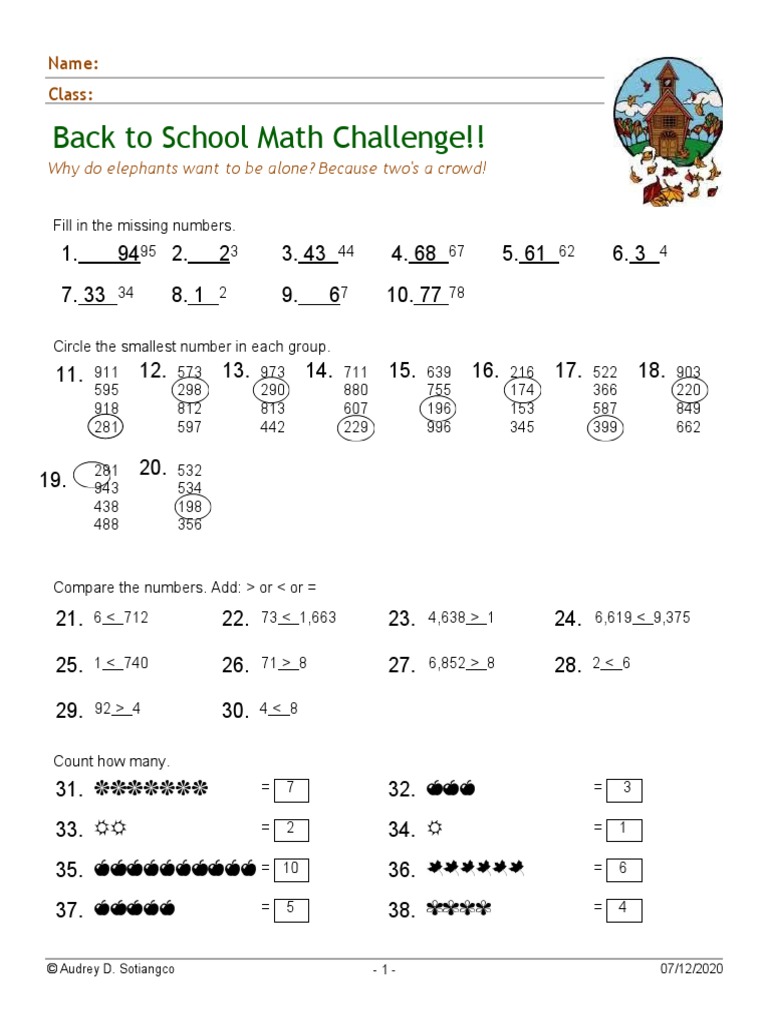 Activity 1 - Whole Numbers | PDF | Mathematics | Mathematical Notation