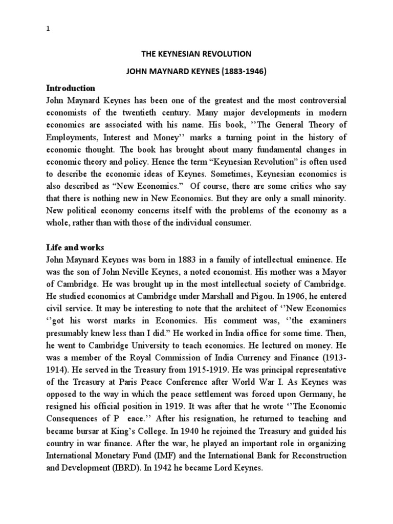 The Keynesian Economics | PDF | Keynesian Economics | John Maynard Keynes